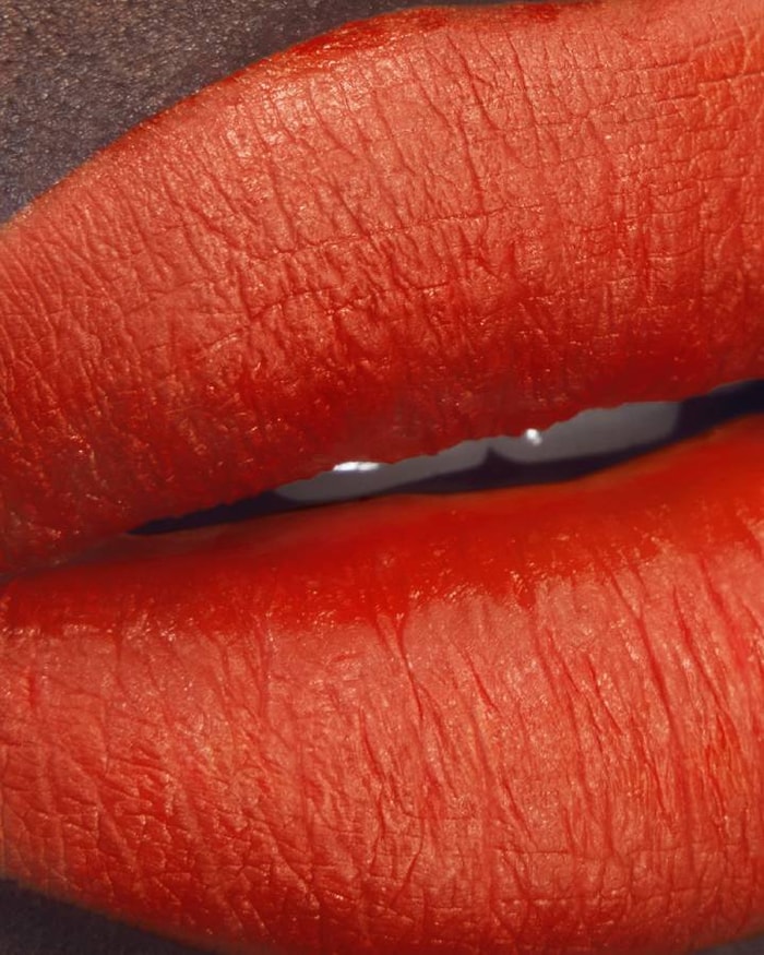 reddish orange lipstick